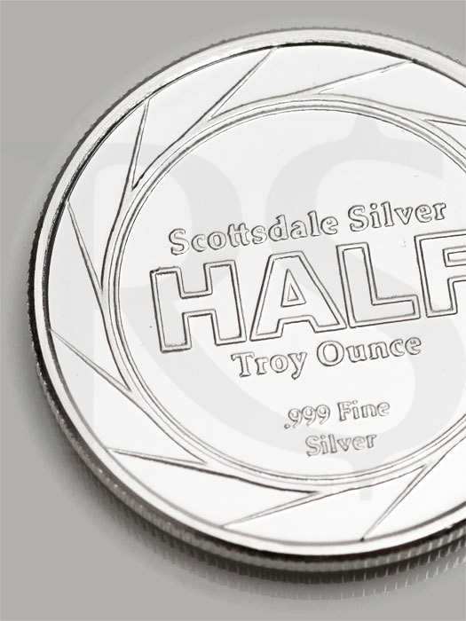 Shop Scottsdale 1/2 (HALF) oz Silver Round (with Vinyl Flip Holder ...