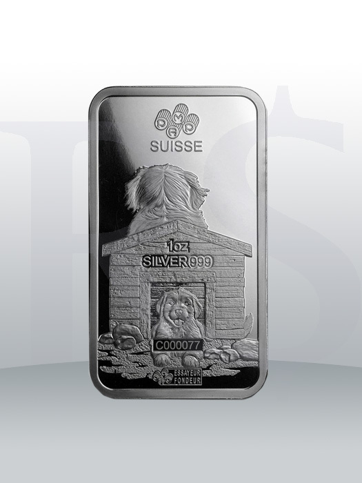 Shop PAMP Suisse Lunar Dog 1 oz Silver Bar: High-Quality with Live ...
