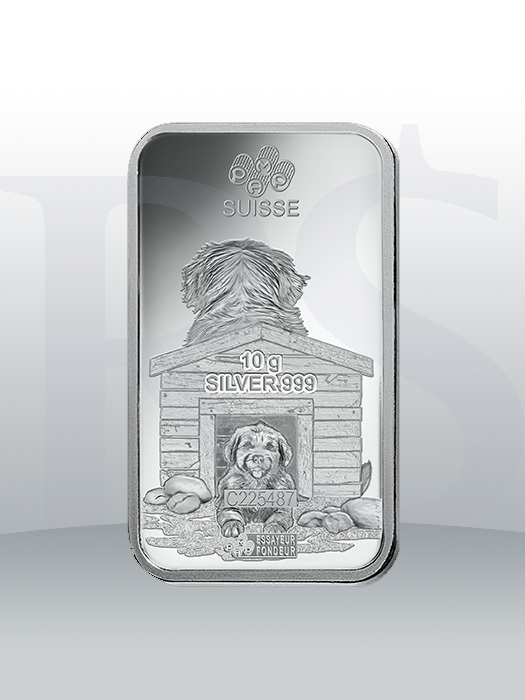Shop PAMP Suisse Lunar Dog 10 gram Silver Bar: High-Quality with Live ...